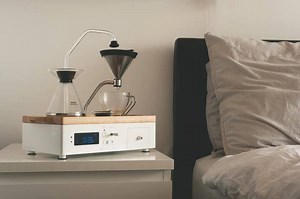 Can your alarm clock make coffee / tea for you? Or can your coffee maker wake you up in the morning? Designed in UK, The Barisieur is a coffee-brewing-alarm-clock that eases you into the morning with the smell of freshly brewed coffee or tea. Ready for you to seize the day. Order now at: https://www.storminggravity.com/products/barisieur - Temperature control - Mini fridge included in the machine to store the milk - check all functions in our website! | Storming Gravity | Facebook
