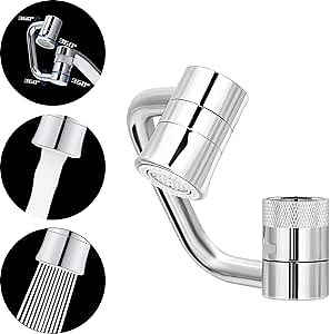 Water Saving Faucet Aerator, Sink Sprayer Head Replacement Shower Extender (Chrome 1080° Rotating) - Amazon.com