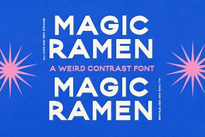 Magic Ramen Font, a Font by Nicky Laatz