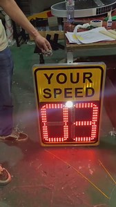20"x27"/24"x35" Solar Powered Speed Limit Display Signs Speed Radar Sign, Solar Radar Speeds Warning Sign, Traffic Feedback Warning Board Speeds Display, LED Solar Radars speed Limit Signs (Yellow, 20"x27")