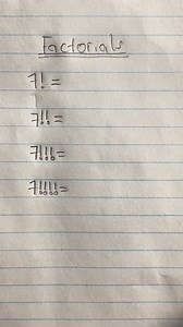 How to do multi factorial math #math #factorial 😊 | Professor_1o1