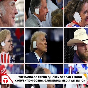 Following an assassination attempt on Donald Trump, some attendees at the Republican National Convention have shown their support by wearing homemade ear bandages. The incident occurred at a rally in Butler, Pennsylvania, where a gunman fired shots, injuring the former president on his right ear and killing 50-year-old Corey Comperatore. Two others, David Dutch, 57, and James Copenhaver, 74, were also injured but are now in stable condition. Investigators are still working to determine the motiv