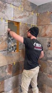 511K views · 6K reactions | A complete tutorial on, ‘building a custom tile shower niche with pebble stone and scribing artwork. #tile #home #homeremodel #homeimprovement #shower #bathroom #constructionlife #masterbath #tileshower #rileyhomeremodel | Seth Riley | Facebook