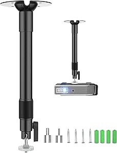 Universal Projector Mount - 10.23" to 15.74" Extendable, 360 Adjustable Projection Angle, 2 Adapters for Different Mounting Holes