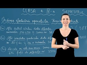 Ordinea efectuării operațiilor. Paranteze pătrate - P2 - Matematica - Clasa IV-a