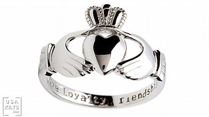 4.5K views · 145 reactions | Do YOU wear a Claddagh ring? Were you aware of the history & symbolism of it? What do the heart, hands & crown stand for in the claddagh design? | USA Kilts | Facebook