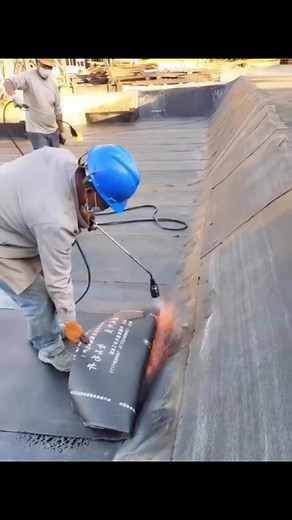 Waterproofing Membranes Work at #construction site #civilengineering #contractor #alshaheentech | Al Shaheen Technical Contracting Company