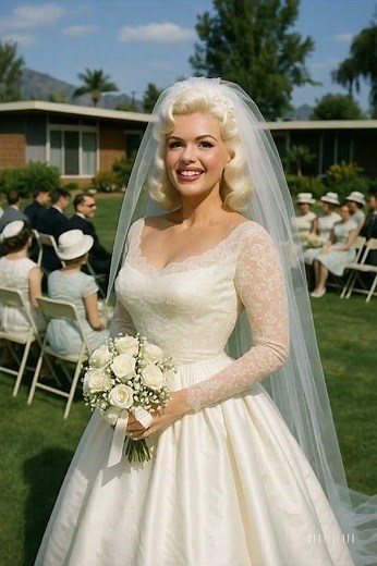 Platinum Blonde Bride | Midcentury Garden Wedding Aesthetic & Outdoor Romance #blonde #lakelife